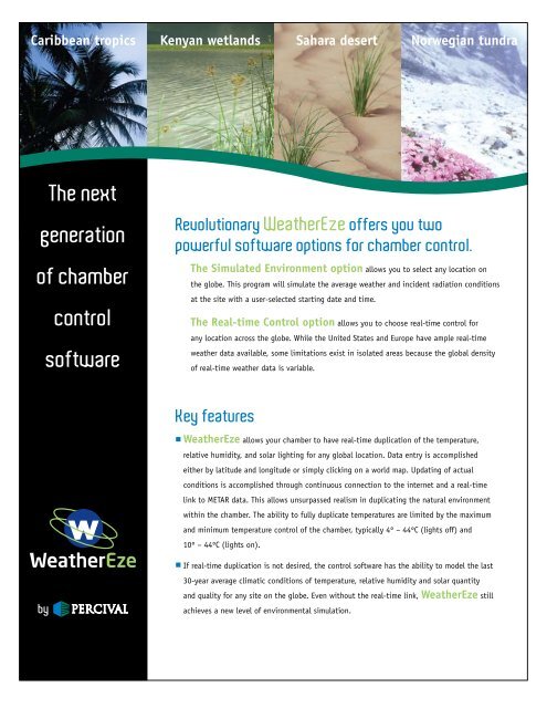The next generation of chamber control software - Percival Scientific