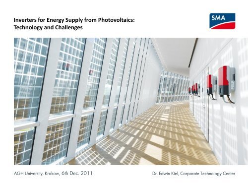 SMA Solar Technology - Smart Grid