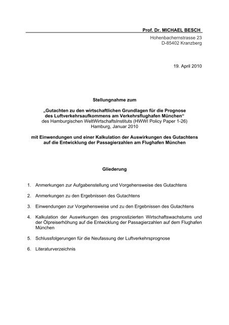 Prof. Dr. MICHAEL BESCH Hohenbachernstrasse ... - FLAK Kranzberg