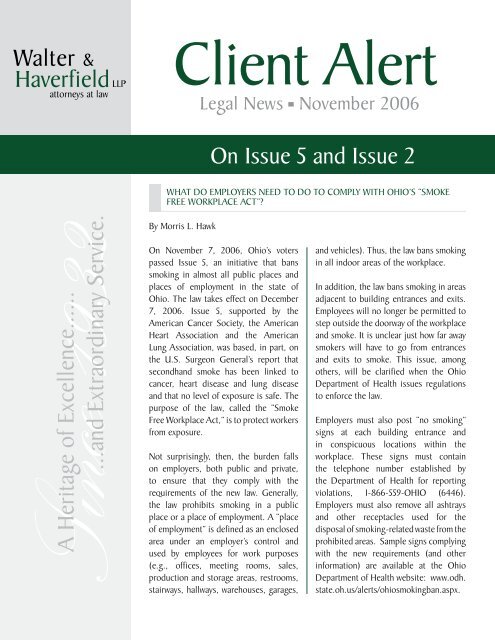 Client Alert on Employment Law - Walter Haverfield LLP