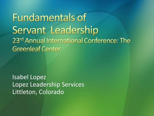 Servant Leadership Greenleaf