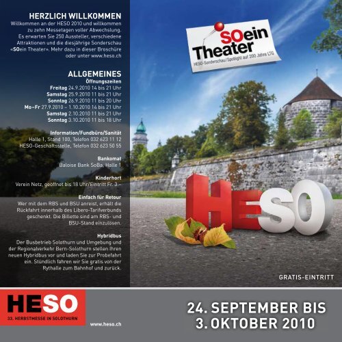 24. SEPTEMBER BIS 3. OKTOBER 2010 - HESO Solothurn