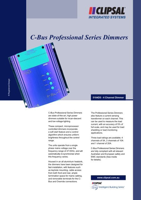 C-Bus Professional Series Dimmers - Clipsal