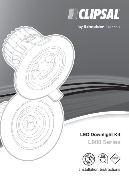 L900 Series LED Downlight Kit, 24957 - Clipsal