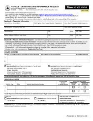 MV2896 Vehicle/Driver Record Information Request