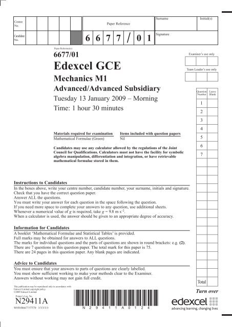 Edexcel GCE