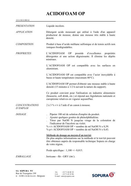 ACIDOFOAM OP - Castle Malting