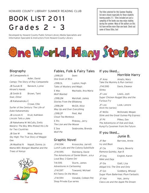 Grade 3 - Howard County Library