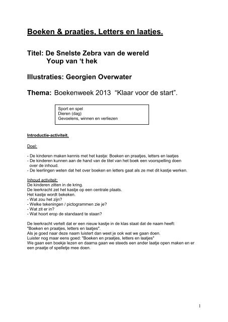 activiteitenplan - Het Leeskastje