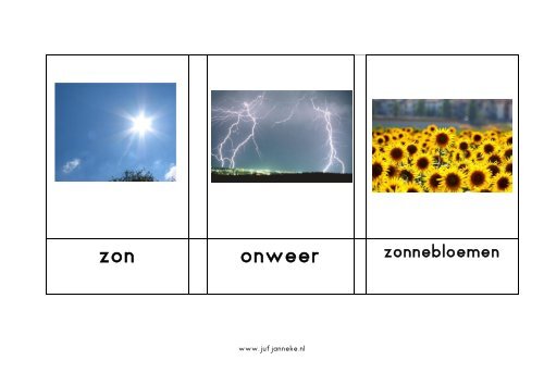 woordkaarten 'de zomer' - Juf Janneke