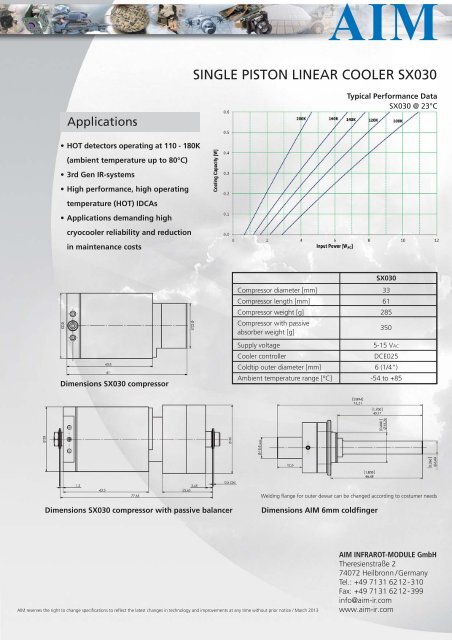 SINGLE PISTON LINEAR COOL