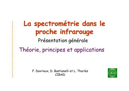 La spectrométrie dans le proche infrarouge