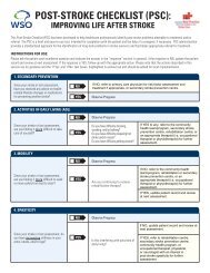 post-stroke checklist - Canadian Best Practice Recommendations for ...