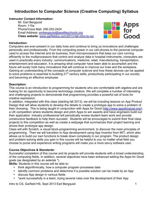 Intro-to-CS-Syllabus.. - Garfield Computer Science