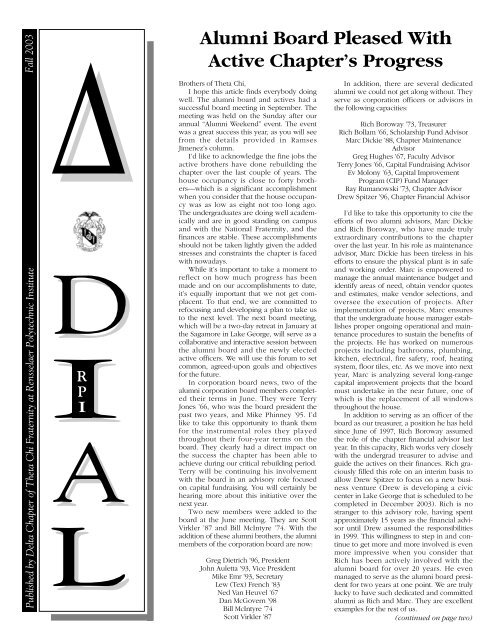 Fall 2003 - Theta Chi