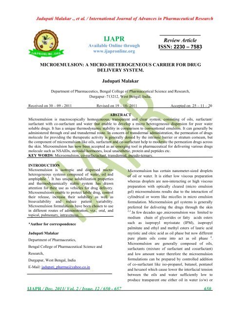 formulation and characterizatin of transdermal patches by using ...