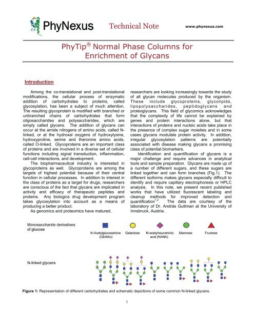 PhyTip Normal Phase Columns for Enrichment of ... - PhyNexus, Inc.