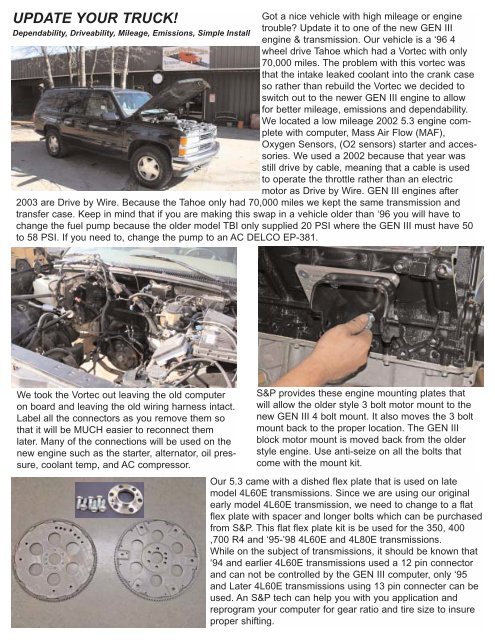 LS into a '96 Tahoe