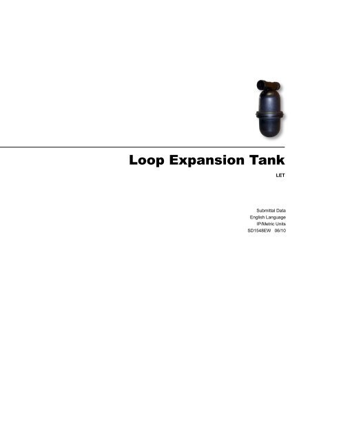 Loop Expansion Tank - WaterFurnace