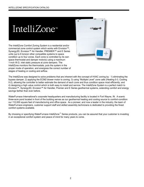 INTELLIZONE SPECIFICATION