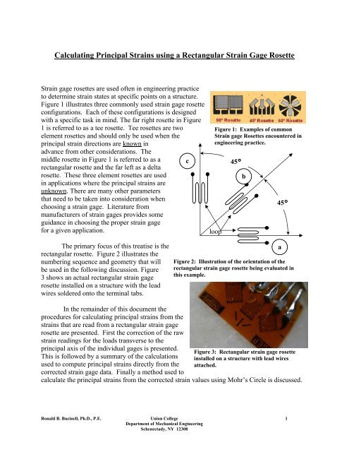 Analysis of a Strain Gage Rosette - Engineering - Union College