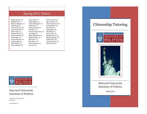 brochure - Projects at Harvard - Harvard University