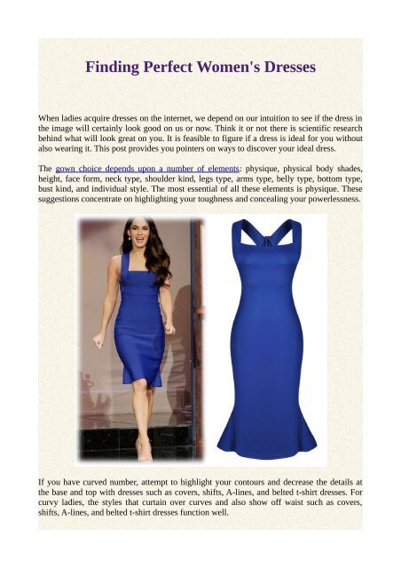 Finding Perfect Women's Dresses
