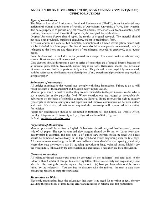 Journal Guide For Authors Njafe journal-guide-for-authors-njafe