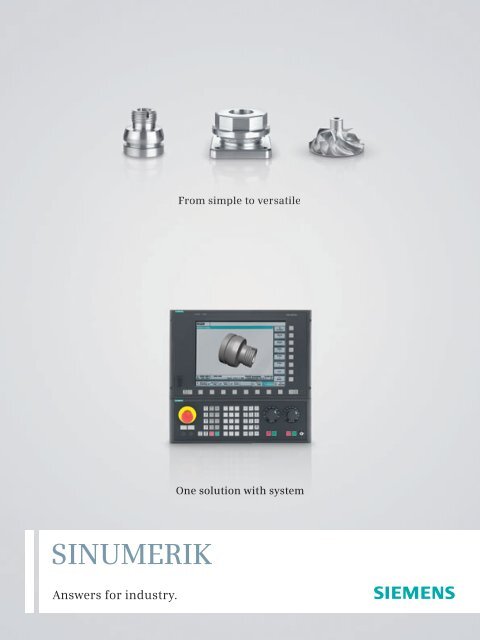 SINUMERIK solution line - Siemens