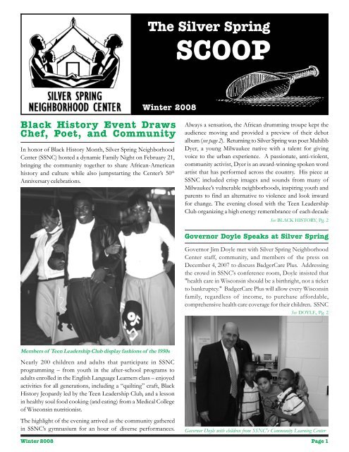 Silver Spring Scoop - Silver Spring Neighborhood Center