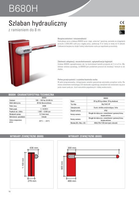 Szlaban hydrauliczny - Faac