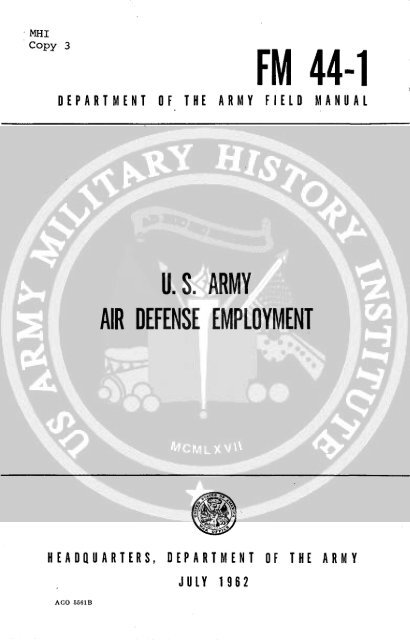 FM 44-1 - US Army Combined Arms Center and Fort Leavenworth
