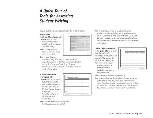 A Quick Tour of Tools for Assessing Student Writing - Heinemann