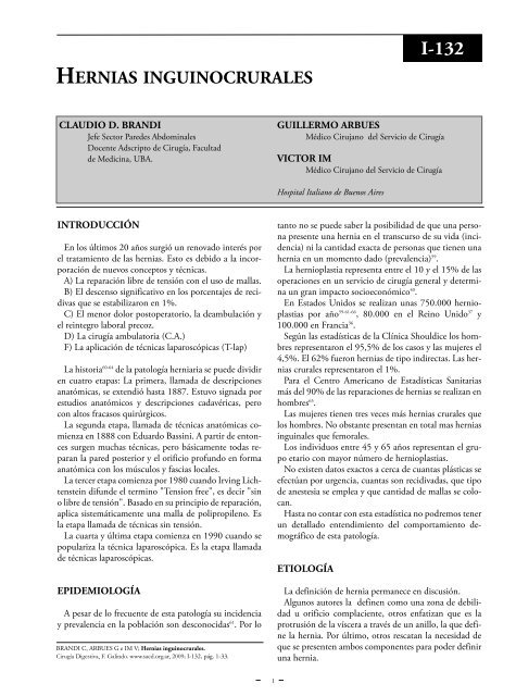 Hernia inguinocrural. - sacd.org.ar