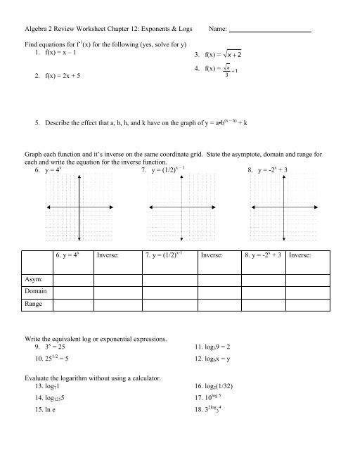 Mastering Algebra 2: Solving Exponential and Logarithmic Equations ... Mastering Algebra 2: Solving Exponential and Logarithmic Equations ...
