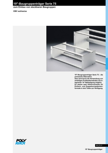 19"-Baugruppenträger Serie 75 - Polyrack