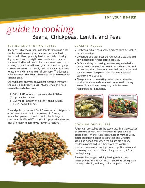 Guide to Cooking with Pulses - Pulse Canada
