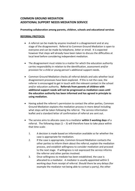 Referral Protocol Revised 2013 (255kb pdf.)