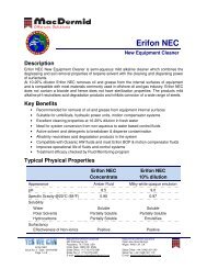 Erifon HD603HP Series - MacDermid Offshore Solutions