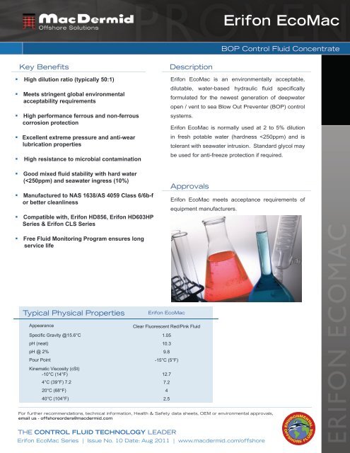 Erifon EcoMac - MacDermid Offshore Solutions