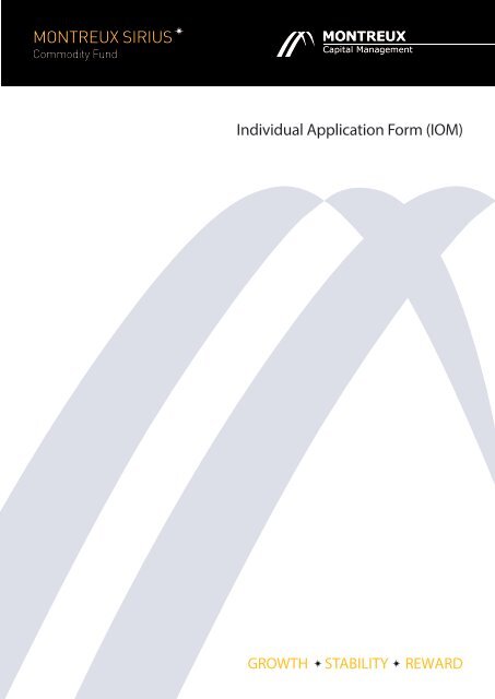 Individual Application Form (IOM) - Montreux Capital Management