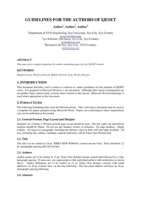 IJESET Paper Format (.pdf) - Ijeset.com