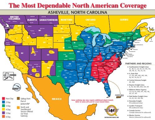 Transit Map - Southeastern Freight Lines