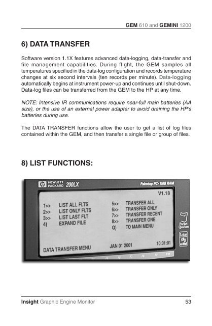 GEM 610 and GEMINI 1200 6