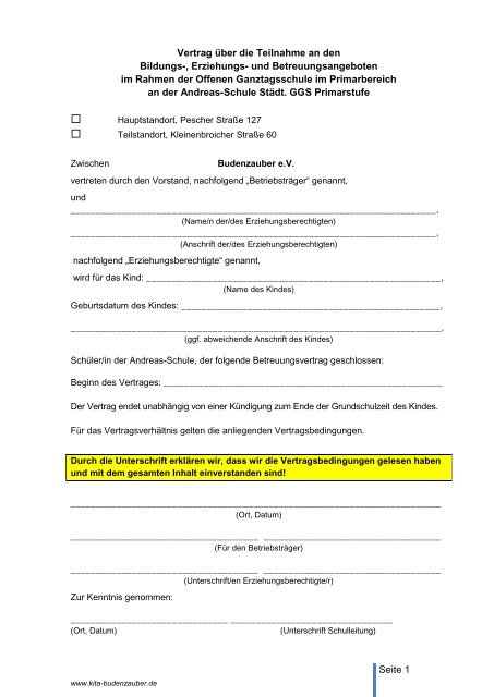 Verhaltensvertrag Für Schüler