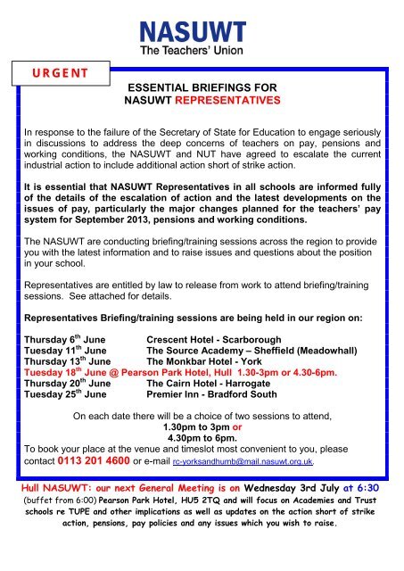 URGENT - Hull NASUWT