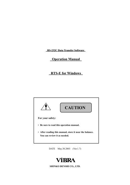 Download PDF manual of RTS series