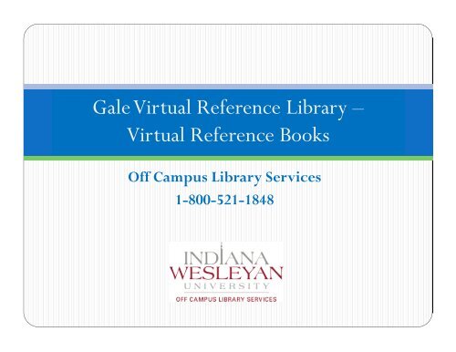 Gale Virtual Reference Library Logo