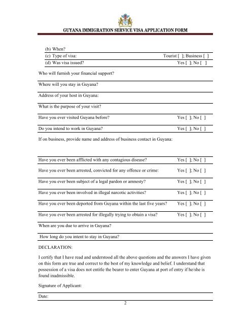 GUYANA IMMIGRATION SERVIC