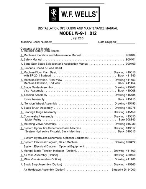 Machine Manual - Production Tool Supply